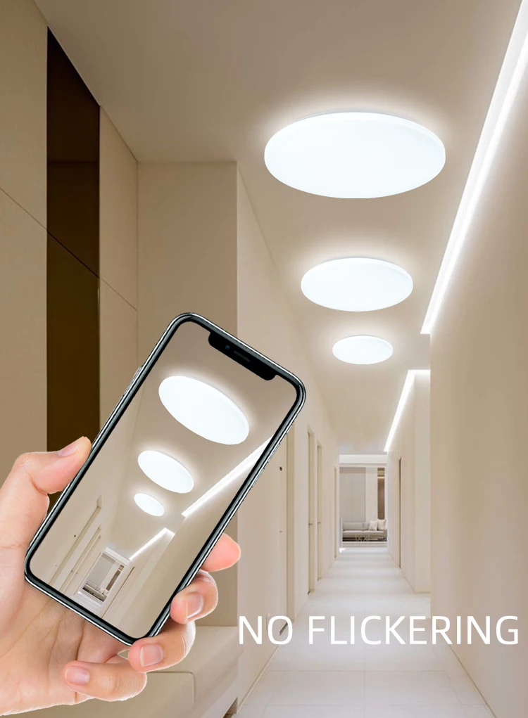 Modern Round Led Ceiling Light Fixture For Bedroom Lamp Ultra Thin Home ...