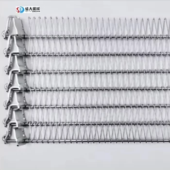 Customized Stainless Steel Screw Mesh Belt For Food Industry 304 Double ...