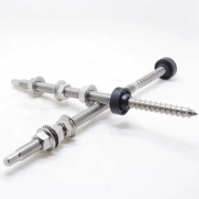 Solar Pv Mounting Fasteners Stainless Steel Hanger Bolt Ss304 316 ...