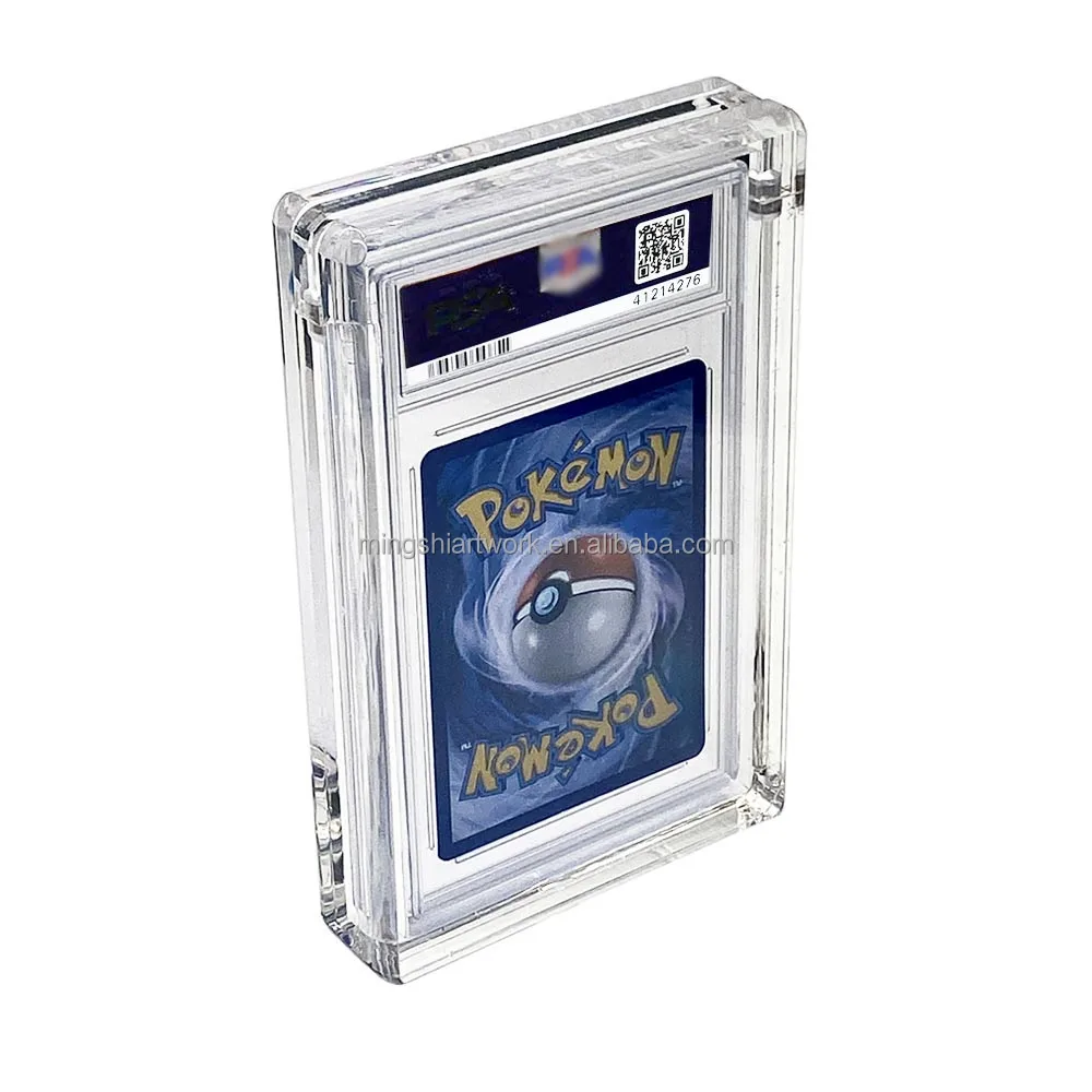 Mingshi Tcg Graded Card Acrylic Display Case With Magnetic Lid - Buy ...