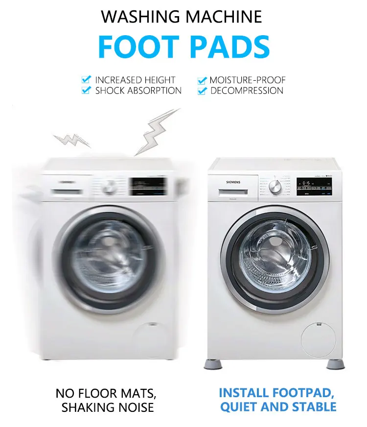 Toco Anti-Vibration Leg Stopper - 4pcs Washing Machine Support Mat