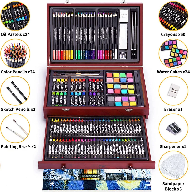 Bview Art Supplies - 143 Piece Deluxe Set for Adults