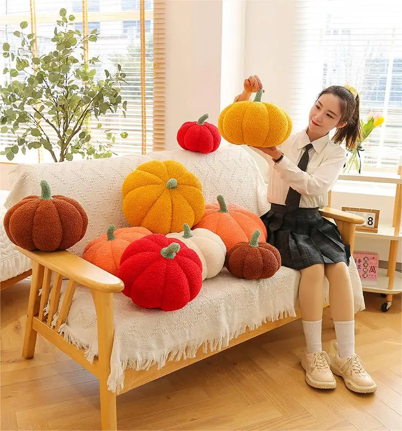 Super Soft Pumpkin Sofa Office Travel Cushion Simulated Pumpkin Pillow ...