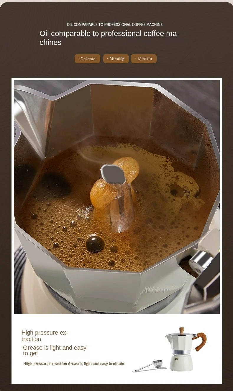 Moka Pot Coffee Suit Gift Italian Hand-Grinding Pour-over Coffee ...
