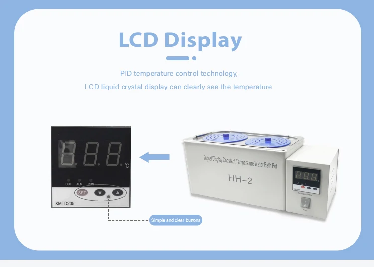 HH-8 Magnetic Stirring Water Bath - 24L Stainless Steel