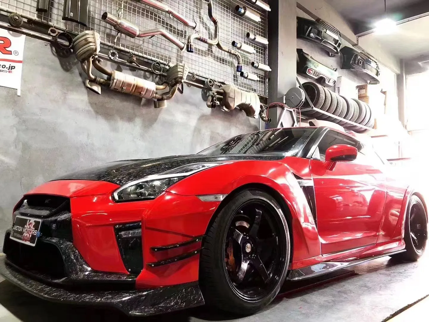 For Nissan GTR R35 Body Kit GTR R35 Upgrade the VARI Style Carbon Fiber ...