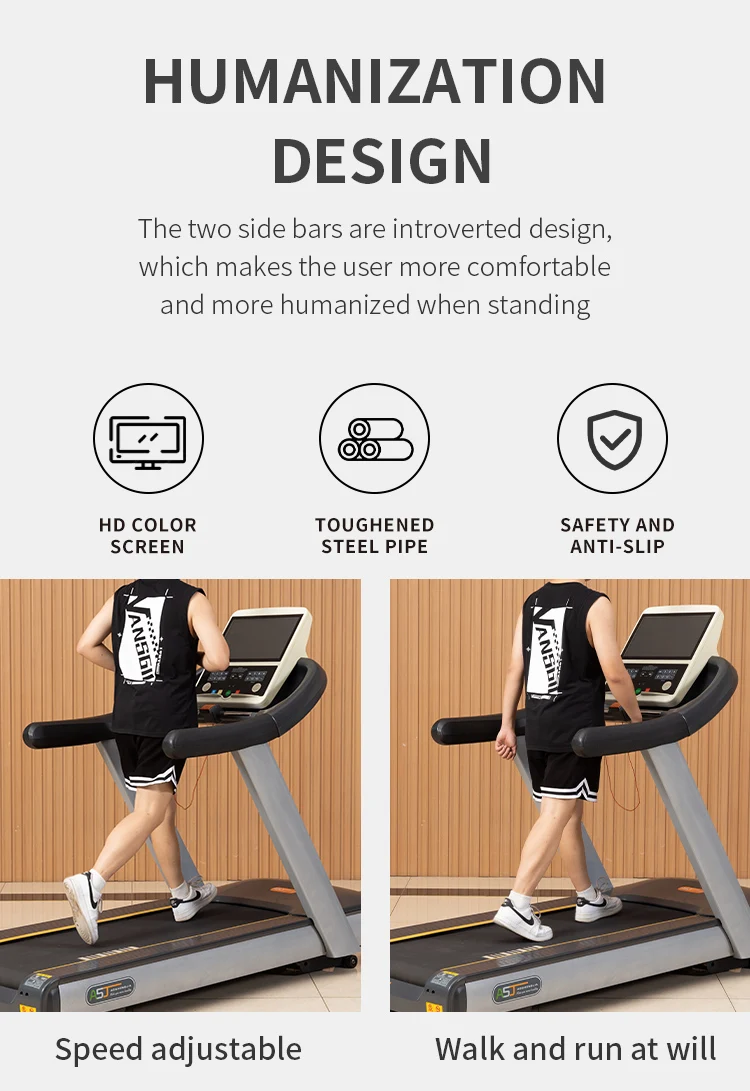 Multi-function Running Machine Folding Commercial Treadmill Motorized ...