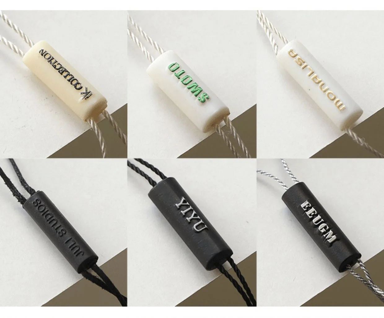 Custom Snap Label Fasteners Embossed Logo Swing Loop Hang Tags Seal ...