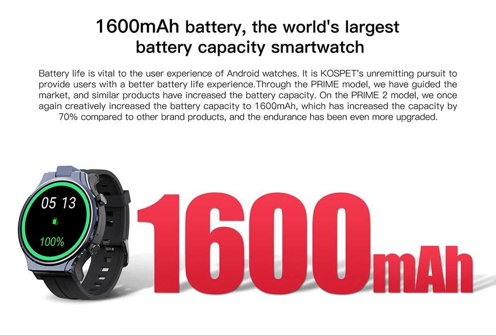 Kospet Prime 2 Android 10 Smart Wrist Watch Phone Lte Men Smartwatch ...