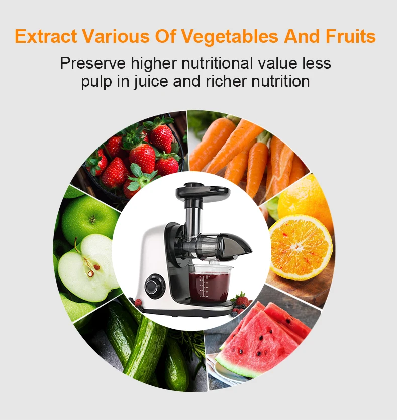 Slow Masticating Juicer,Slow Juicer Extractor Professional Machine,Cold ...