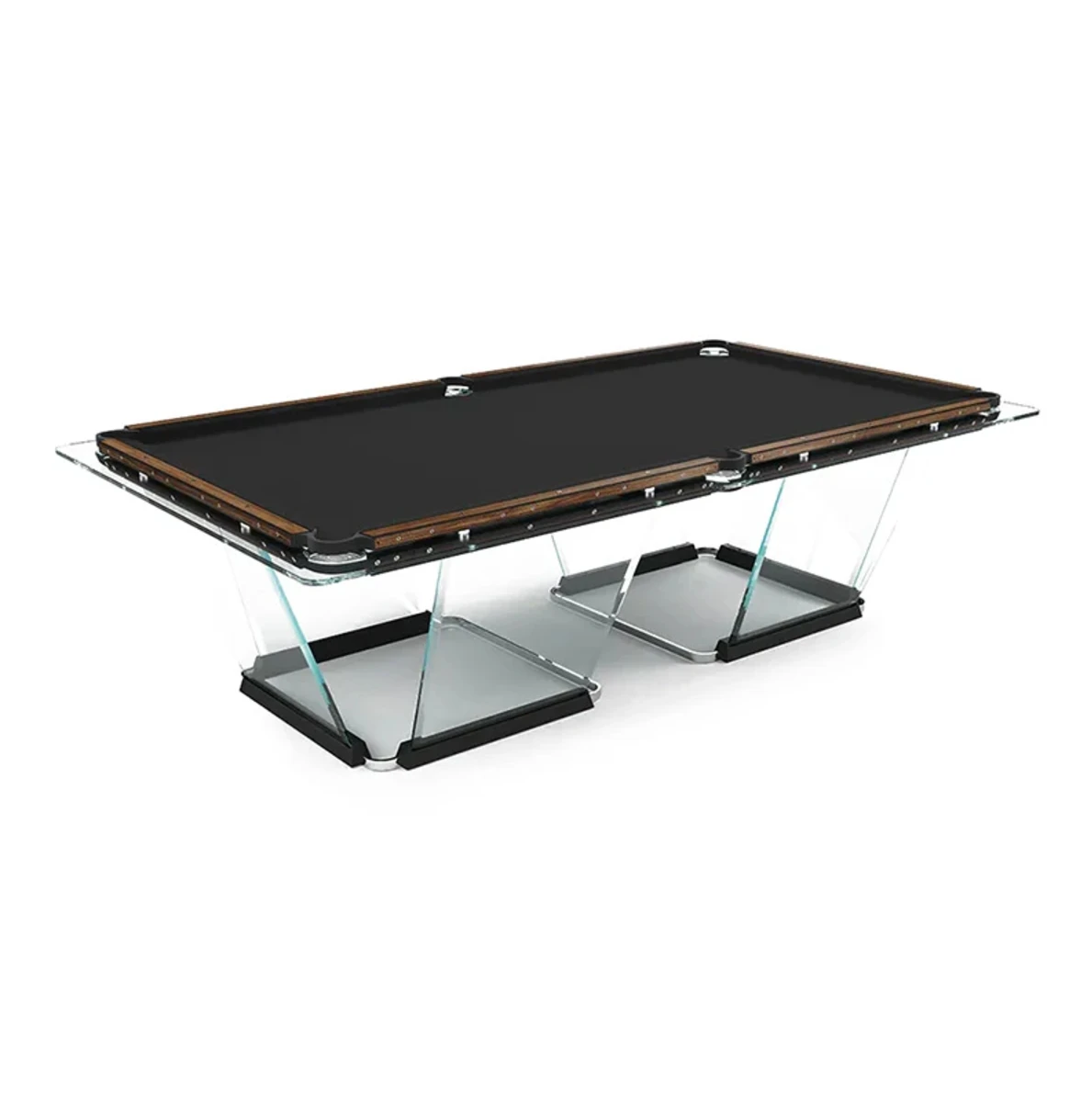 Italian Luxury Modern Black Desktop Sloping Crystal Tempered Glass ...