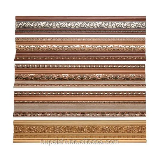 Luxury Gold Color Plastic Ps Photo Frame Moulding Line Ceiling Cornice ...