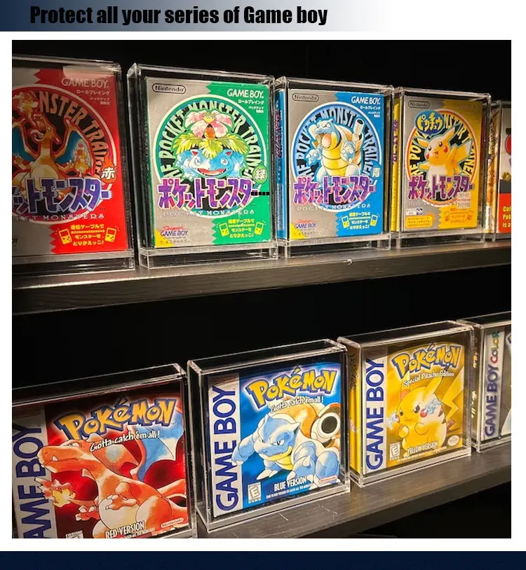 TCG Custom Acrylic Display Case for Nintendo Game Boy CIB EU Cartridge ...