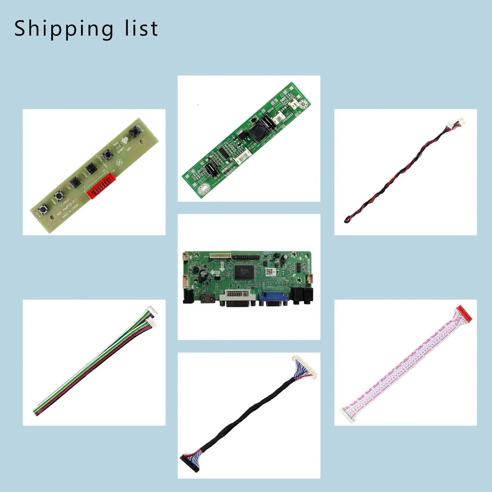 1920x1080 Pcb Display Circuit Board Hd Mi Dvi Vga Audio Driver Board 21 ...