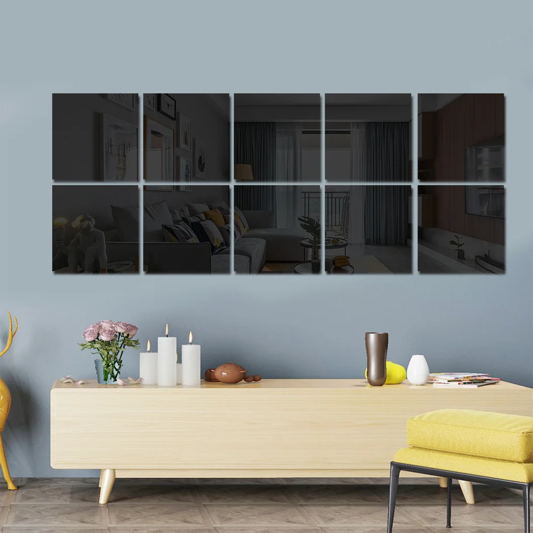Acrylic Mirror Wall Stickers - Customizable Decor Solutions