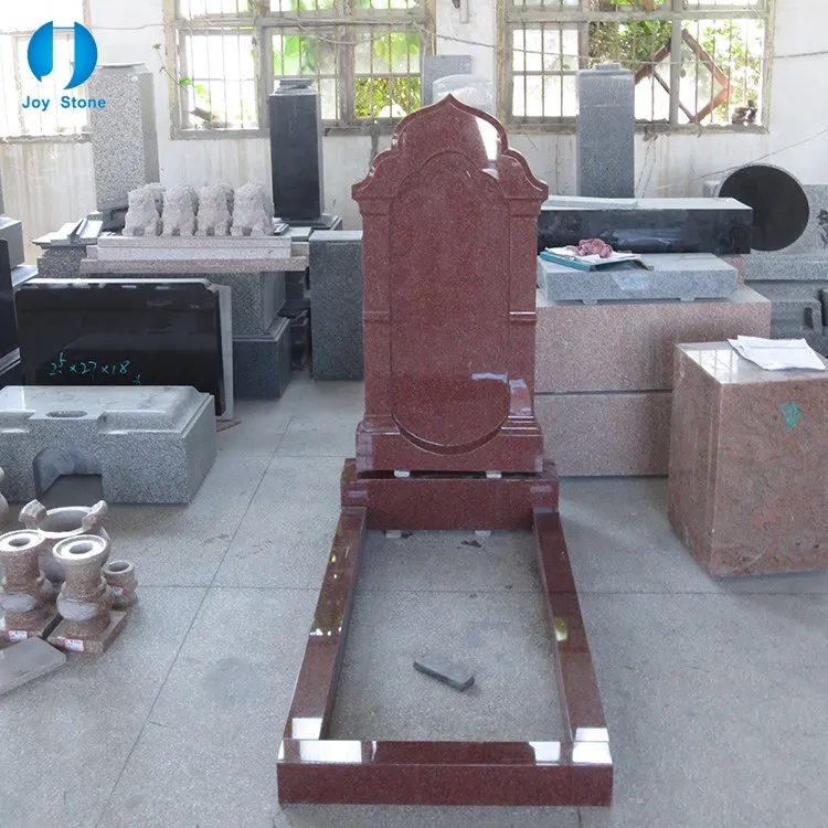 Alibaba.com: Rustic India Red Granite Headstone Monument, Simple ...