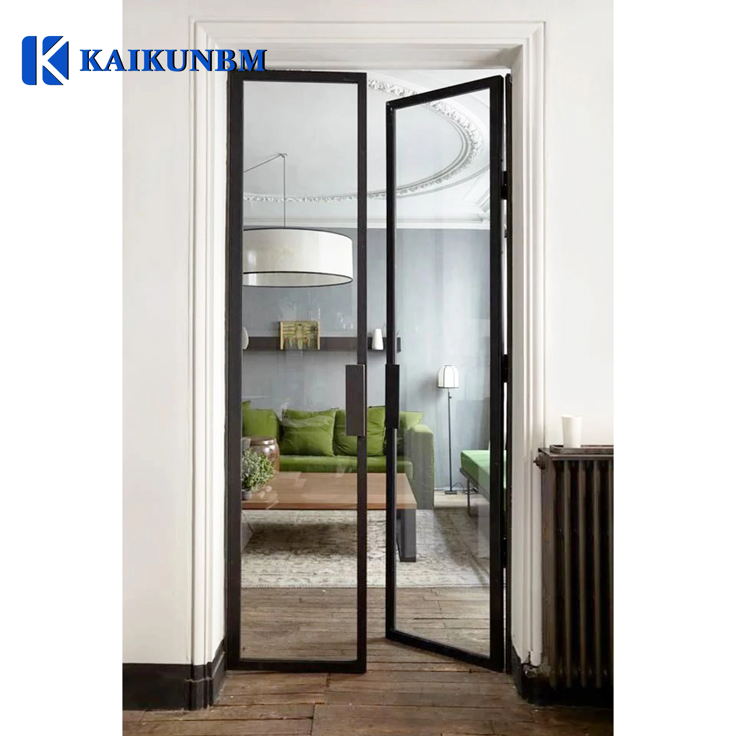 Modern Interior Aluminum Swing Door For Kitchen Extremely Narrow ...