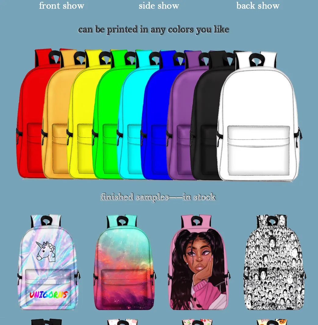 3D Print Backpack - Custom Logo & All over Print Design