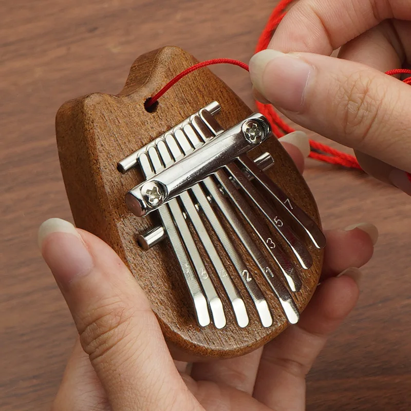 Solid Wood Mini Musical Instruments Kalimba 8 Keys for Kids