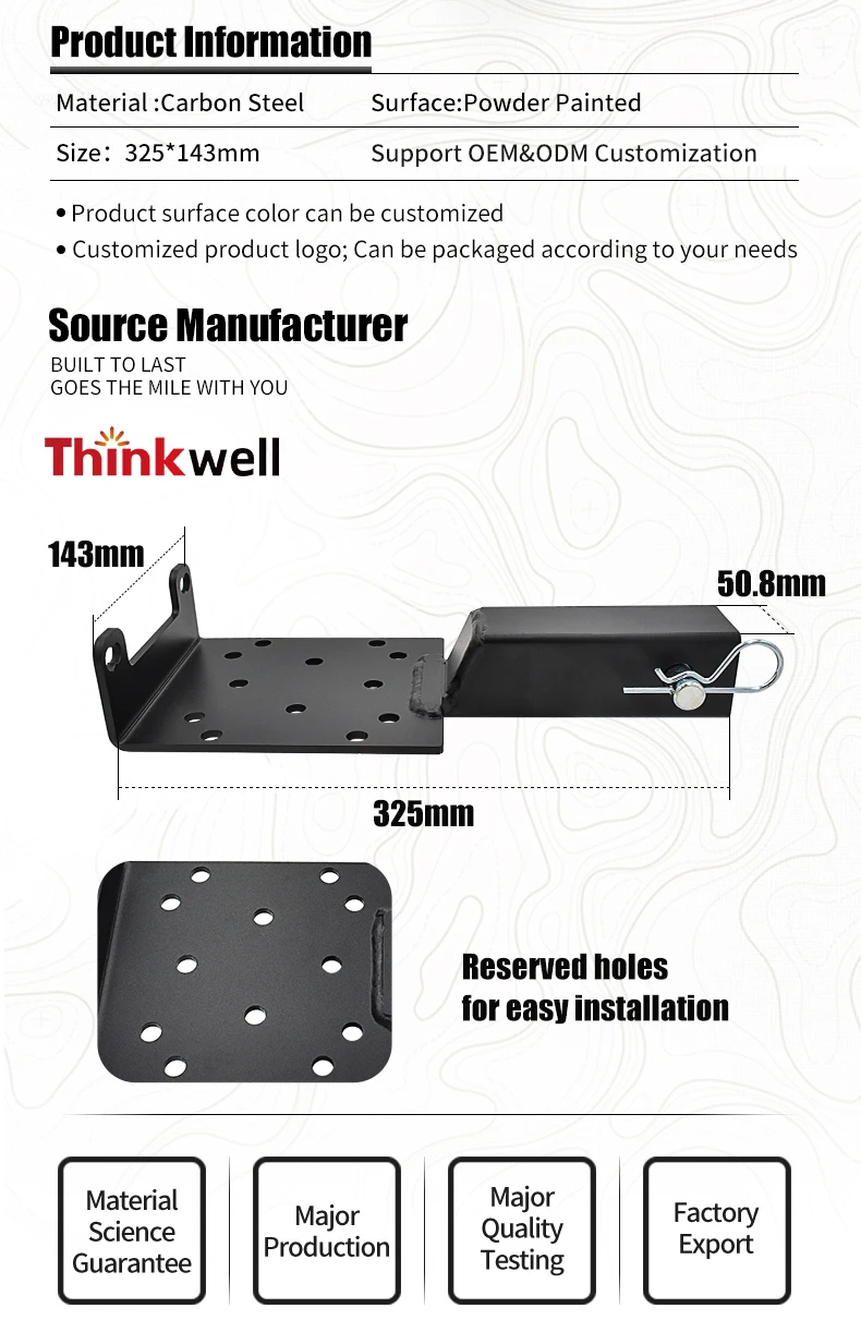 Universal Hitch Winch Mount For Atv Utv And Truck With 2" Receiver 3600 ...