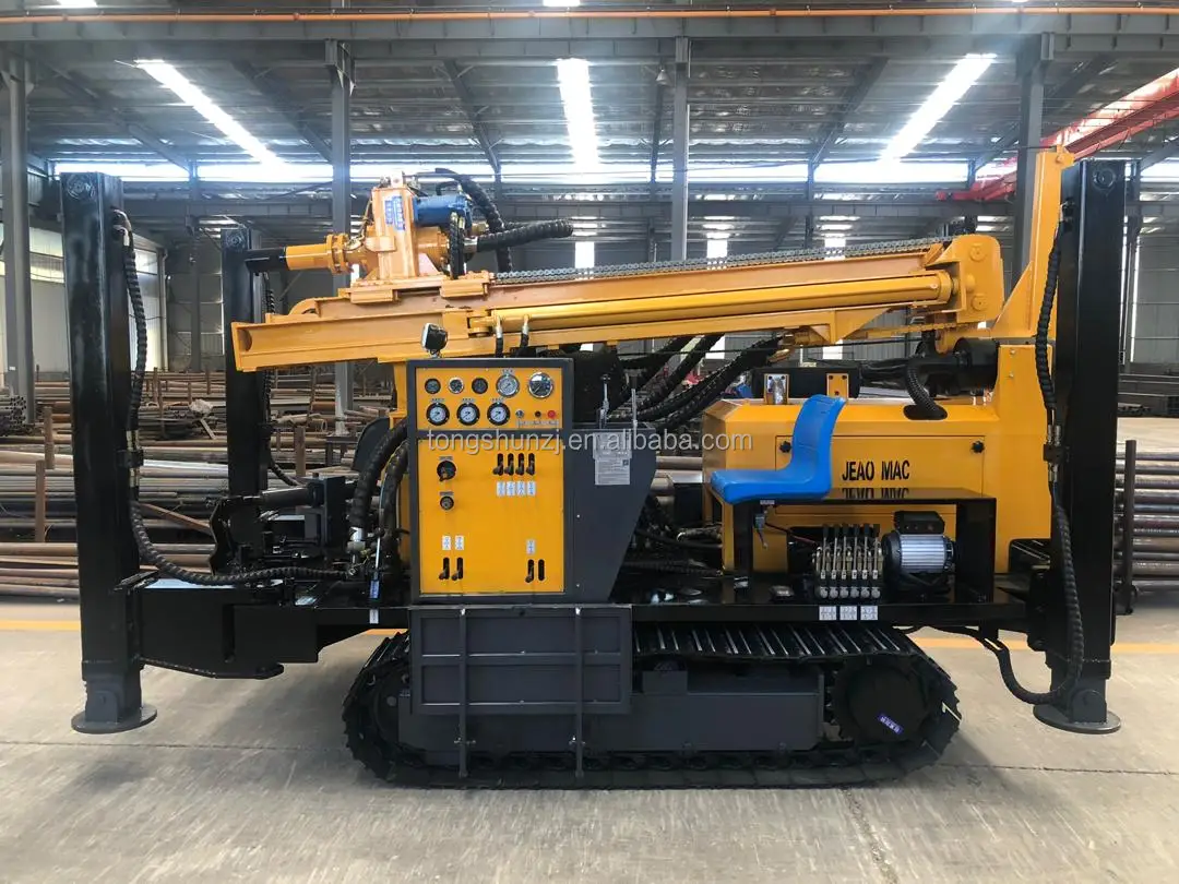 200m Crawler Mounted Diesel Borehole DTH Water Well Drilling Rig Machines