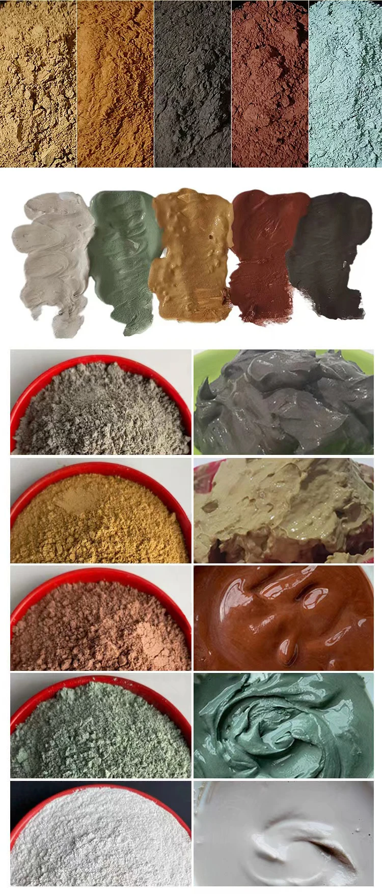 Red Black Pumice Ash Facial Clean Volcanic Stone Powder for Face Cream ...