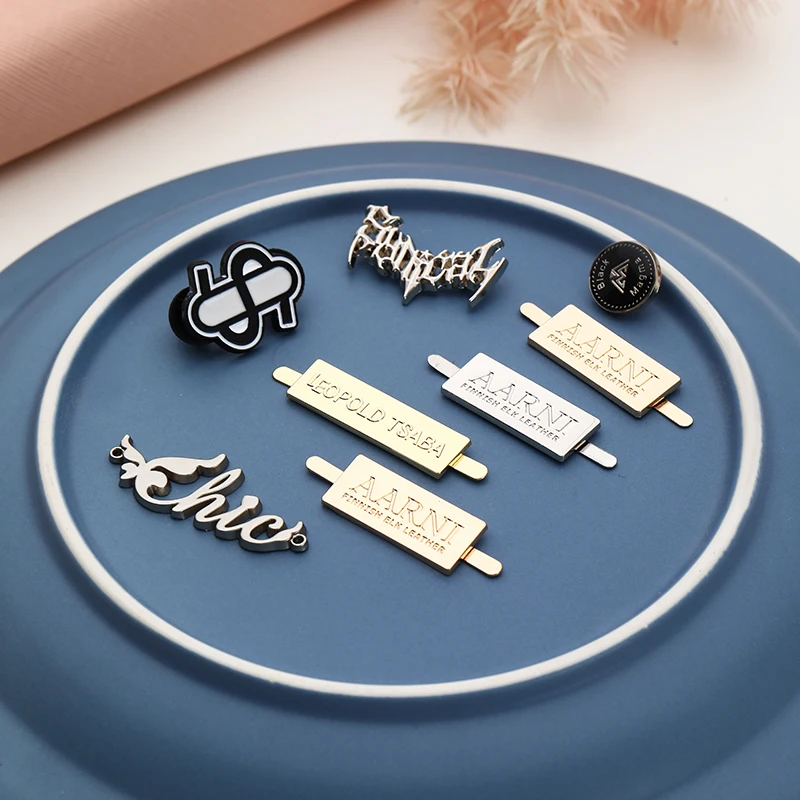 Custom Engraved Brand Logo Sew Metal Labels Tag 3d Logo Metal Tag For ...