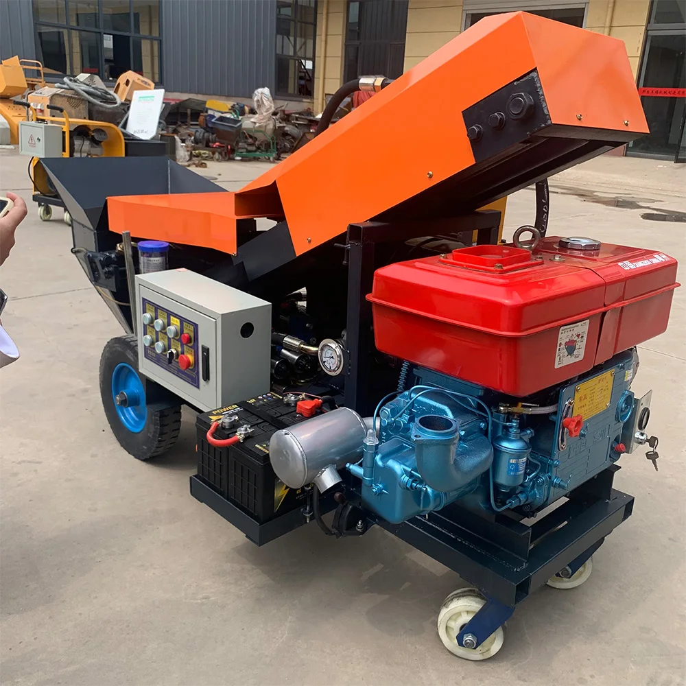 15kw Inclined Secondary Structure Pump Diesel Concrete Delivery Pump ...