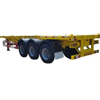 2 Or 3 Axles 20ft 40ft Shipping Container Trailer Interlink Skeleton Container Chassis Truck ...