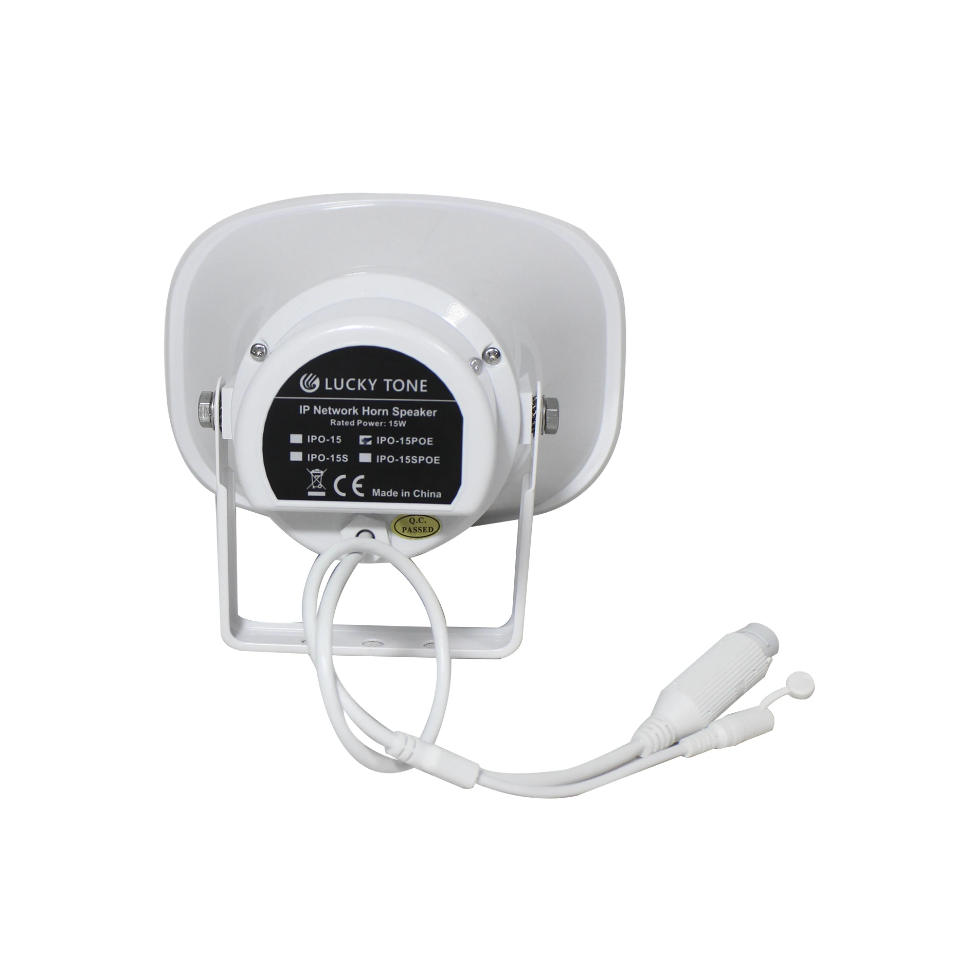 Lucky Tone IP Network Speaker - 15W Oval Horn with POE
