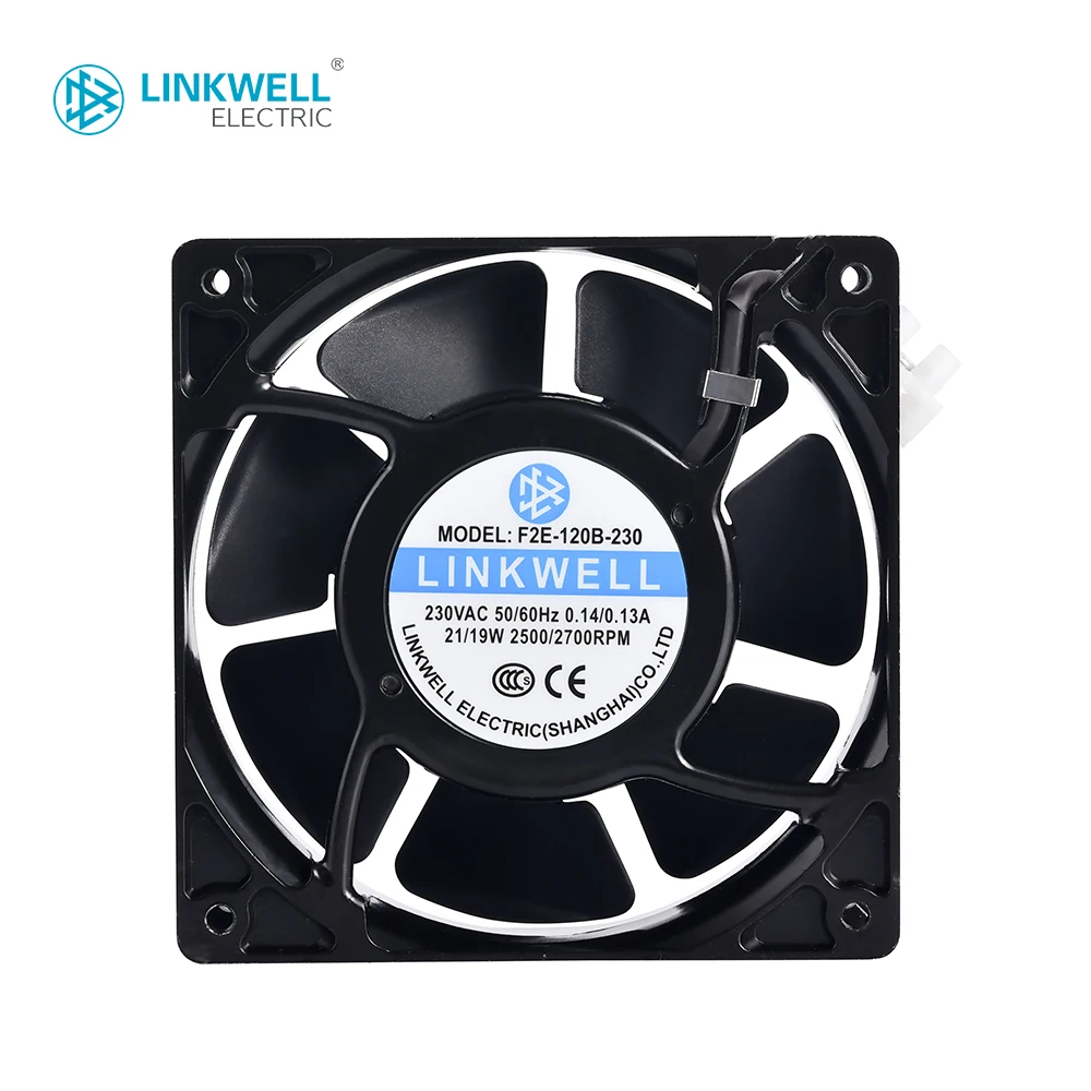 LINKWELL 120x120x38mm毫米静音DC冷却风扇220v 240v排气Sunon风扇塑料叶片电机核心部件，用于管道安装 ...