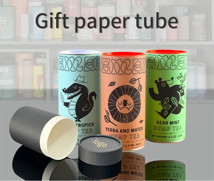 Wholesale Kraft Cylinder Luxury Paper Tube Custom Printing Cylindrical ...