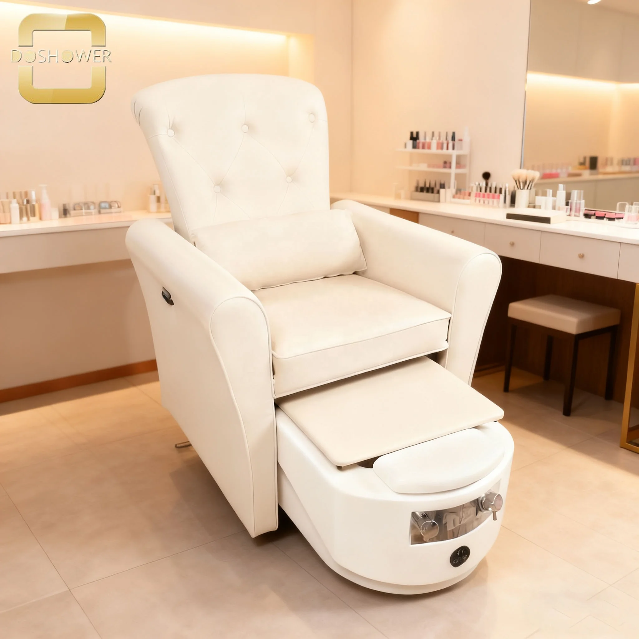 Sofa-style Electric Foot Spa Chair with Massage Seat and Overflow ...