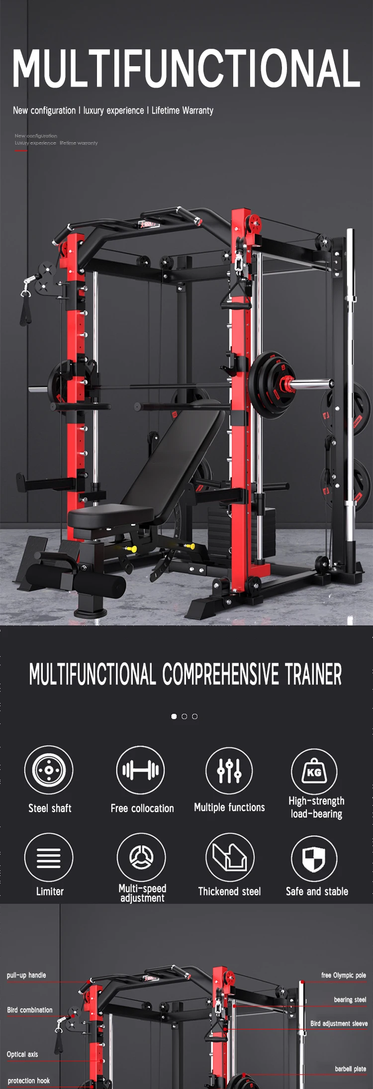 Wholesale Multi Functional Strength Training Squat Rack
