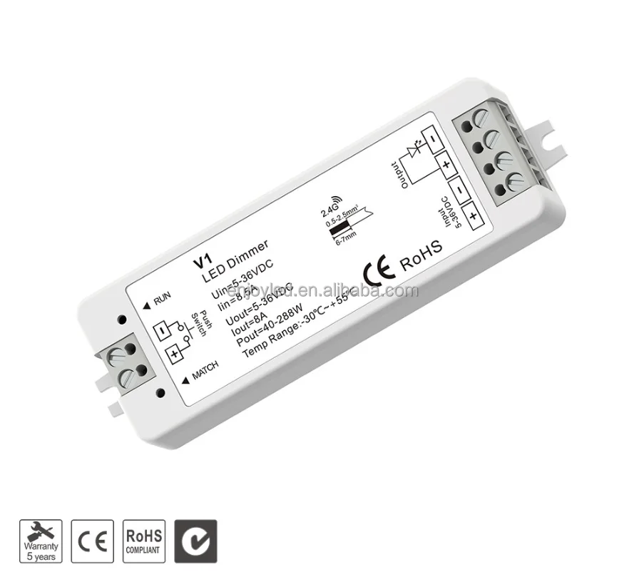 5-36VDC 1 Channel * 8A RF Dimming Controller Set V1+R11| Alibaba.com