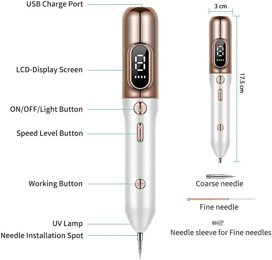 Painless Skin Mole Removal - Portable Electric Ion Spot Pen