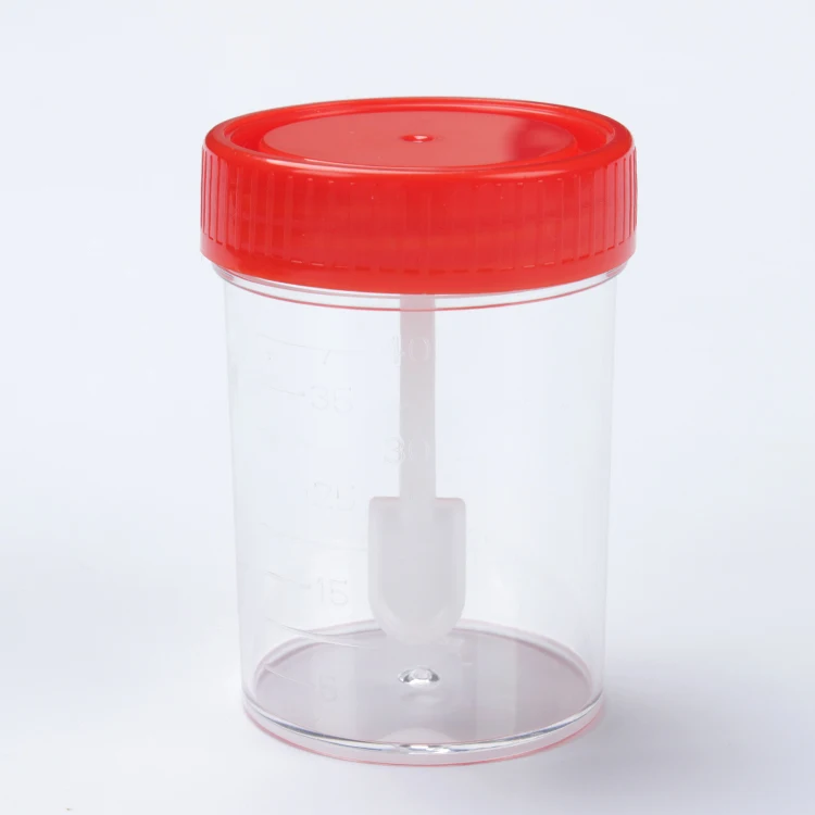 Disposable Plastic Medical Patient Test Sample Cup Sputum Fecal ...