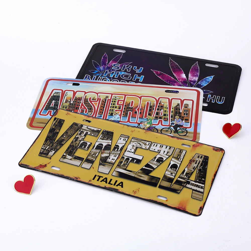 New Custom Embossed Blank Sublimation Reflective Car Aluminum License ...