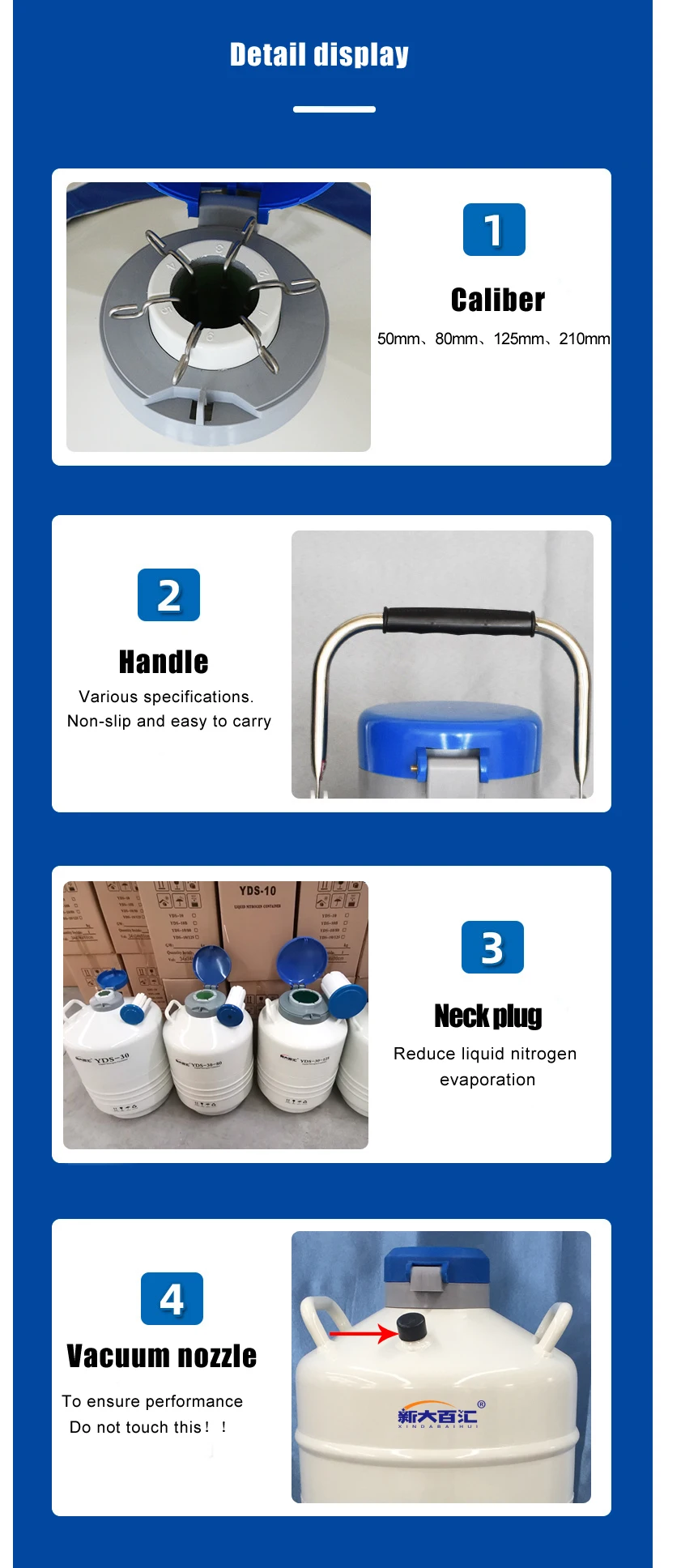 Transport Liquid Nitrogen Container Cell Sample Secure Long Lasting ...