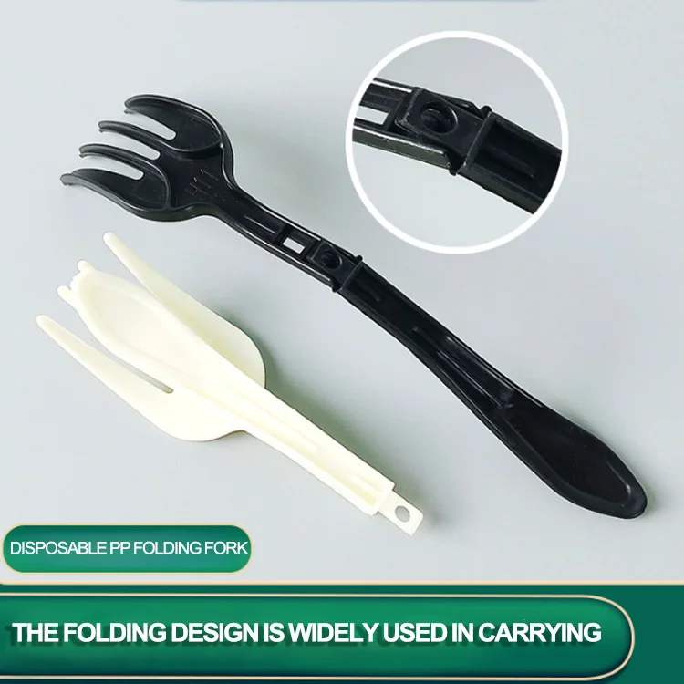 High Temperature Resistanc Disposable Plastic Foldable Fork for Instant ...
