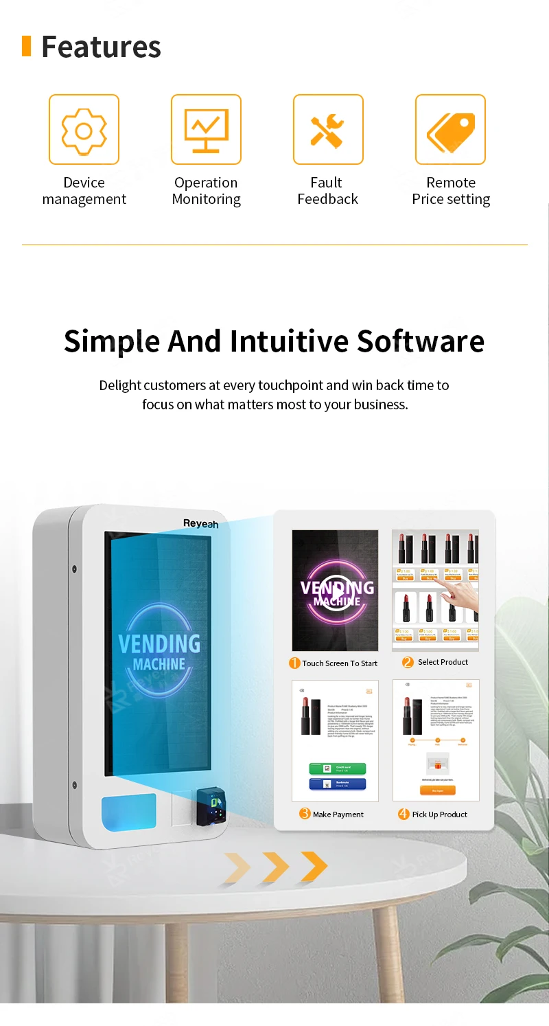 32 Inch Touch Screen Vending Machine Self Services Mini Smart Wall ...