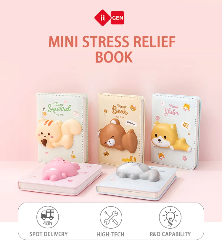 Iigen Animal Pattern Fun Mini Notebook Kawaii Cartoon Stress Relief ...