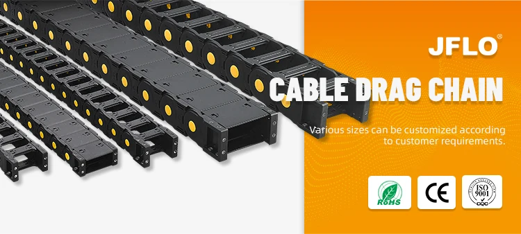 JFLO Semi-Closed Interior Opening Plastic Carrier Chain