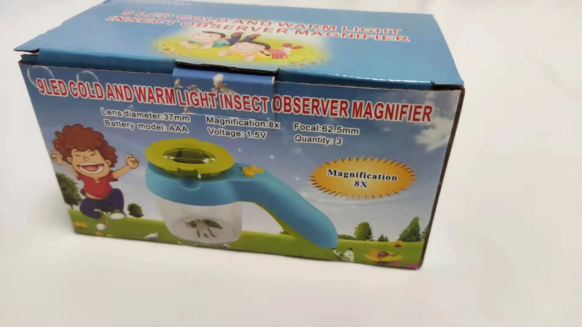 Magnifying Glass Led Light Insect Viewer Magnifier Jar Bug Magnifier ...