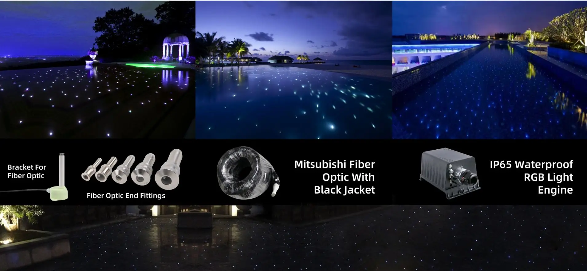 Star Pool LED Lighting - Customizable Starry Sky Effects