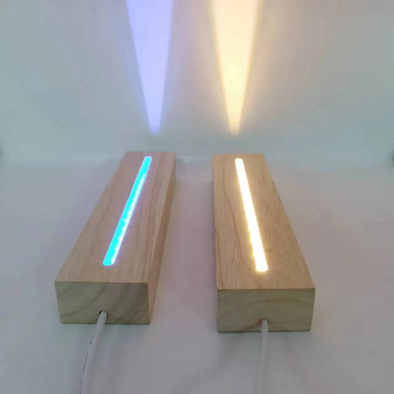 Wholesale Solid Wood LED Display Night Light Base Holder