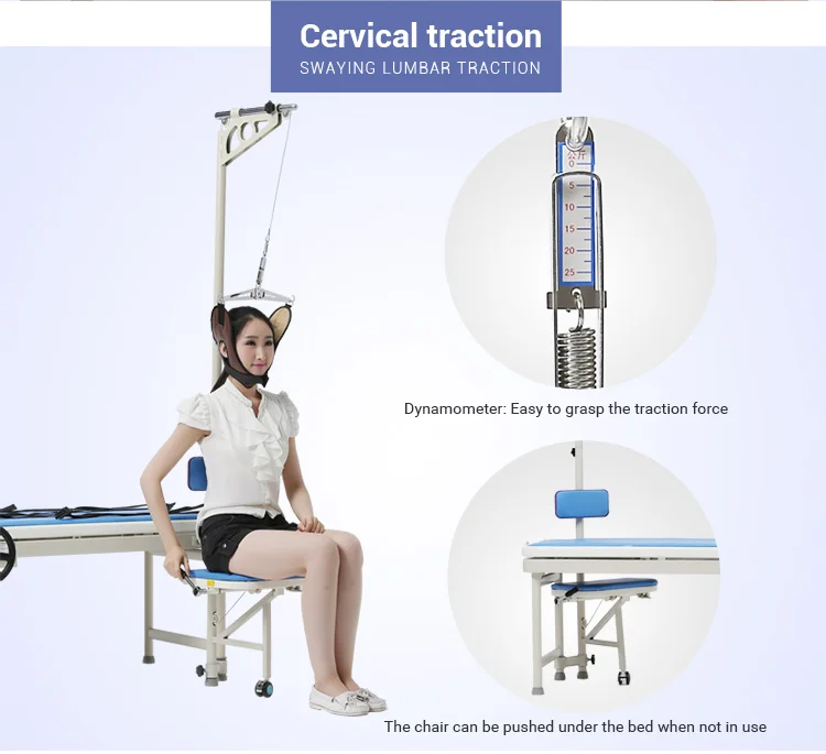 Manual Lumbar Traction Hospital Bed Medical Traction Frame Cervical and ...