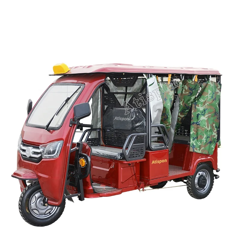 ATISPON Passenger Electric Auto Rickshaw With Roof Adult Passenger 3 ...