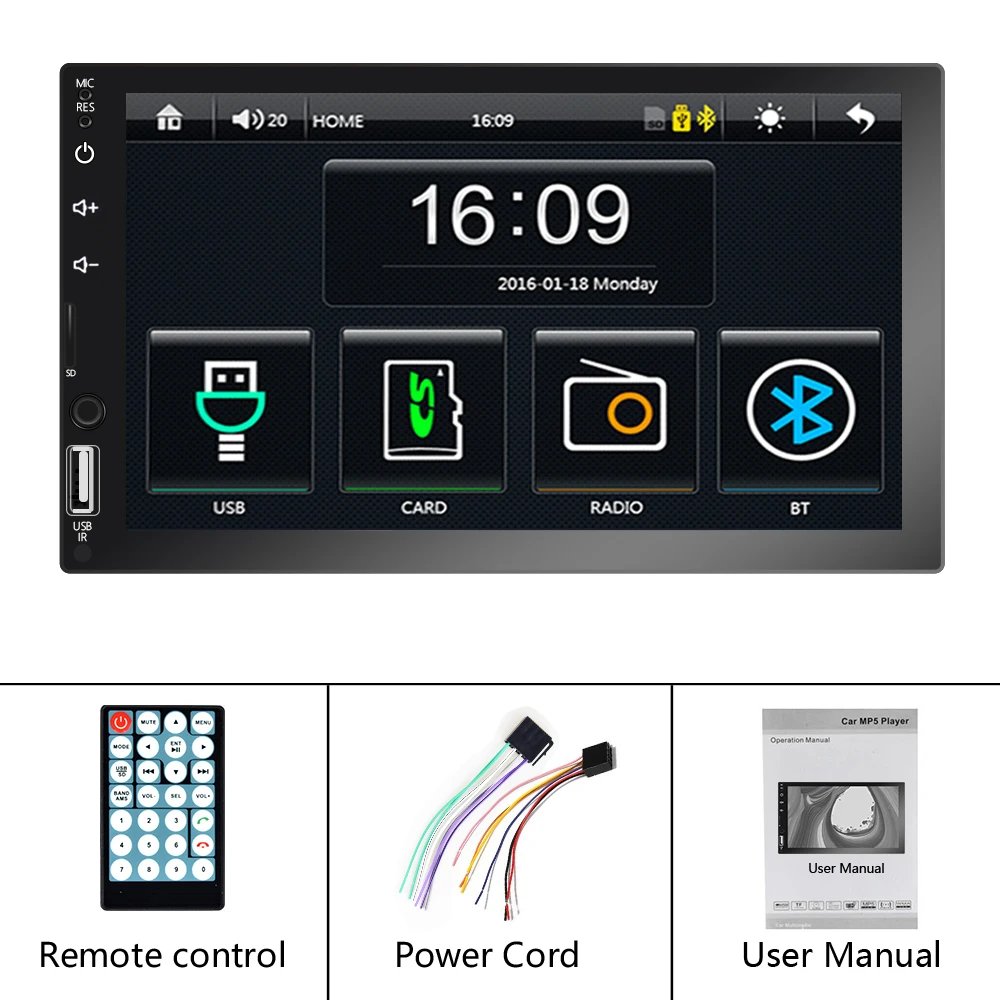 Podofo Double Din Car Stereo Carplay Car Radio Autoradio 2 Din 7'' Hd Touch Screen Autoestereo ...