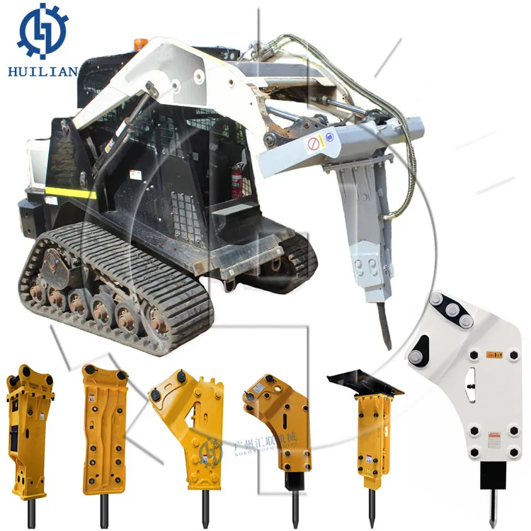 Mini Crawler Skid Steer Backhoe Loader Attachments Rock Breaker ...